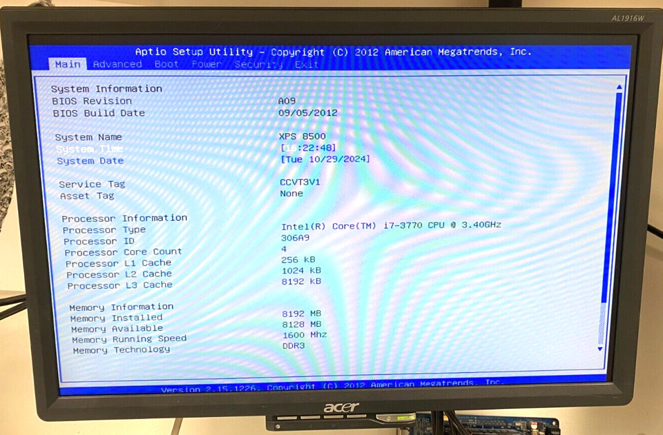 DELL STUDIO XPS 8500 INTEL I7-3770 3.4GHz CPU 8GB RAM DESKTOP ...