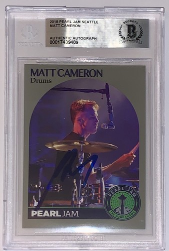 Matt Cameron signed Pearl Jam Card Seattle 2018 home shows beckett coa ...