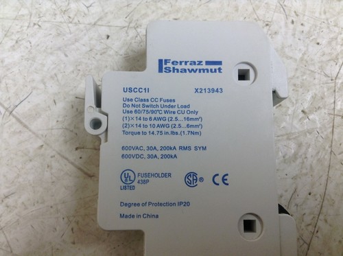 Ferraz Shawmut Gould USCC1I 1 Pole Fuse Holder 600 V 30 Amp (TSC) | eBay