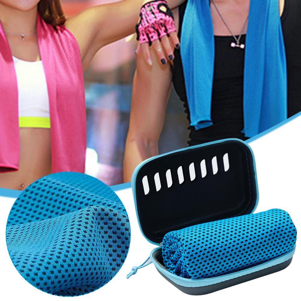 Cool Exercise Quick Drying Towel Summer Fitness Cooling Towel Box Set ...