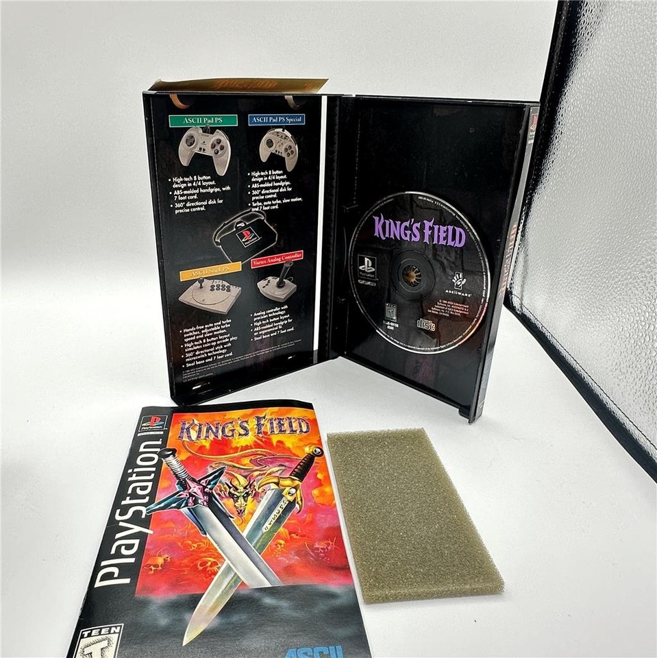 CIB, King's Field, Sony PlayStation 1, PSX, 1995, Long Box 93992085001 ...