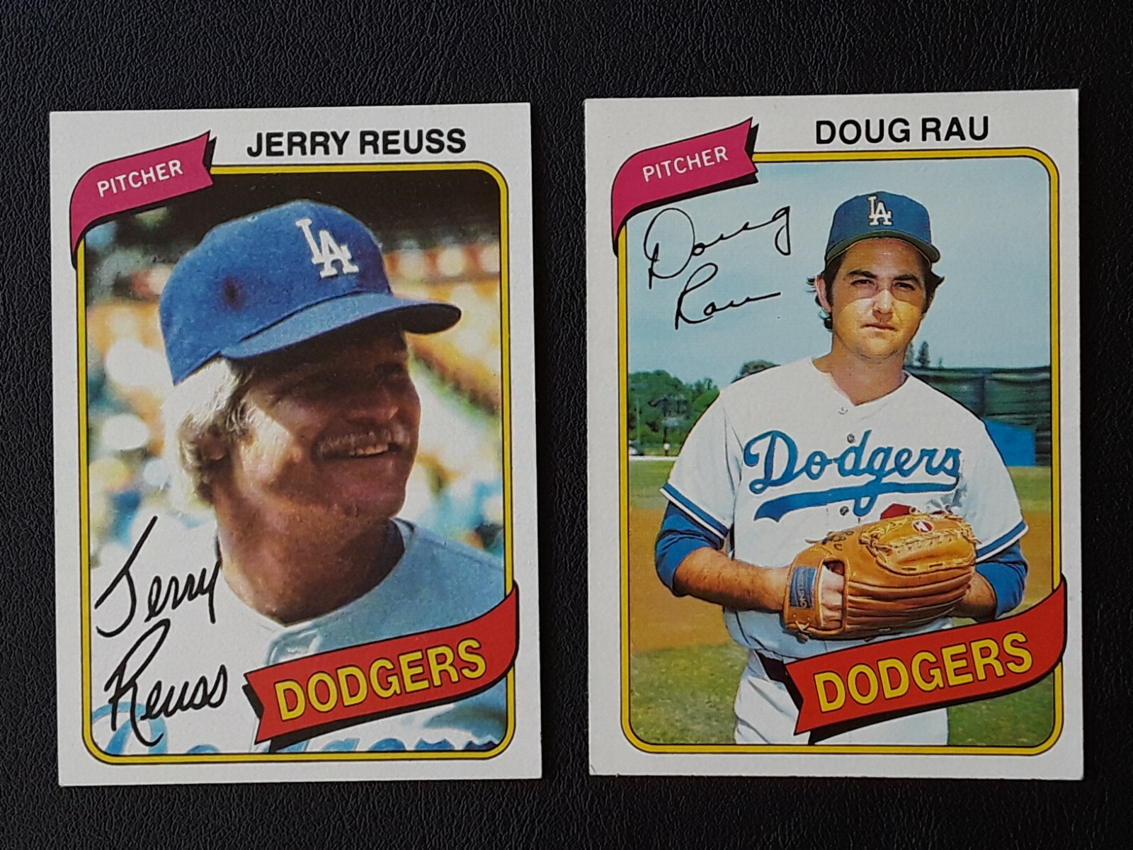 1980 Topps Jerry Reuss & Doug Rau Baseball Cards. 2 Card Lot. #318 ...