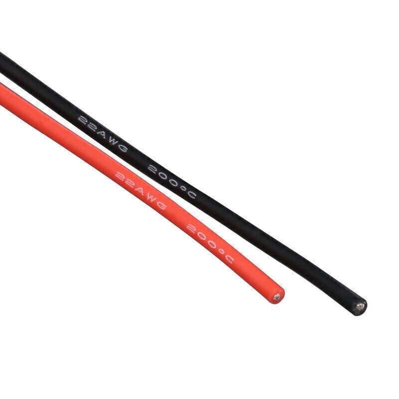 20M / 10M Silicone Wire Cable 14 16 18 20- 28AWG Tinned Copper Black or ...