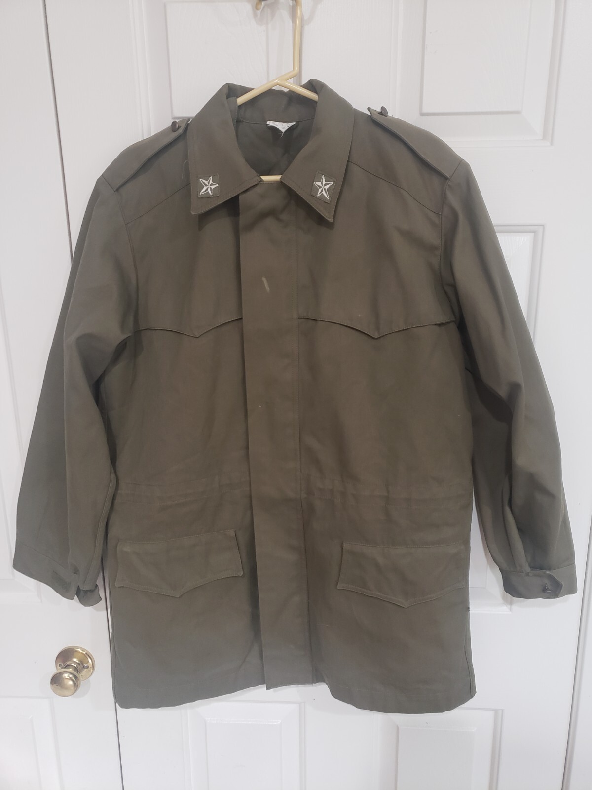 Vintage 1998 Italian Army Olive Drab Field Jacket Siz… - Gem