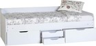 White 3ft Single Day Bed, Storage Bed With Drawers Kids Adults Cabin ...