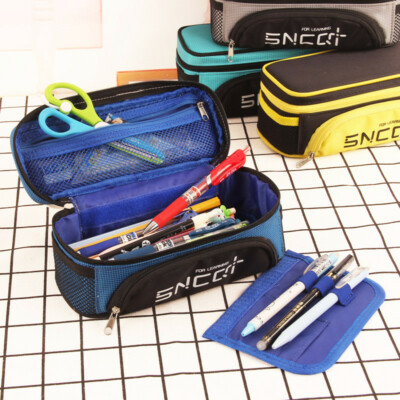 Student Pen Bag Pencil Case Zip Travel Large Capacity Boy School ...