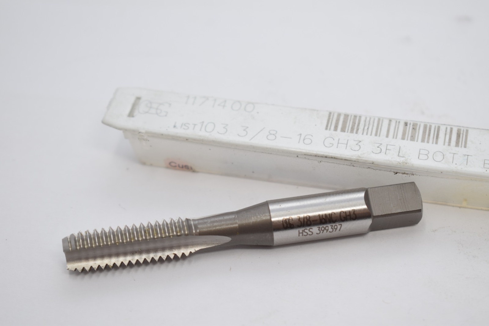 NEW OSG 1171400 103 Straight Flute Hand Tap , 3/8''-16 , Bottoming , 3 ...