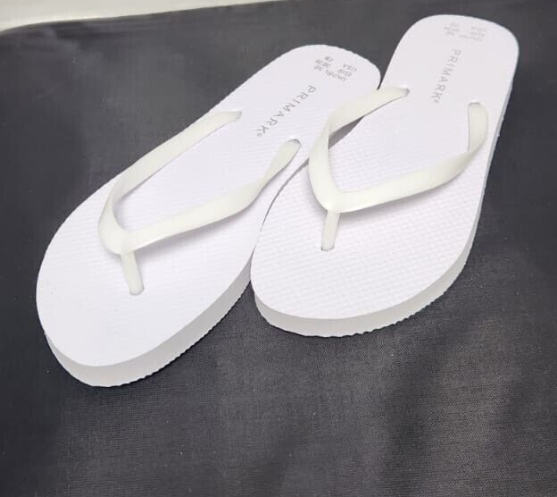 Primark Summer Slipper for Women Plain Black & White Flip Flop Beach ...