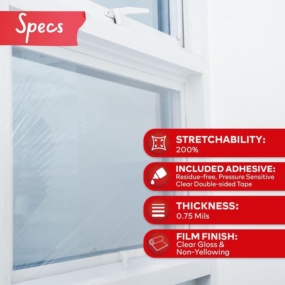 Window Insulation Kit Clear Plastic Window Covering, Window Insulation ...