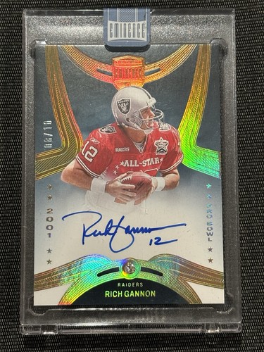 Rich Gannon 2024 Eminence 2001 Pro Bowl Gold Diamond On Card Auto 8/10 ...