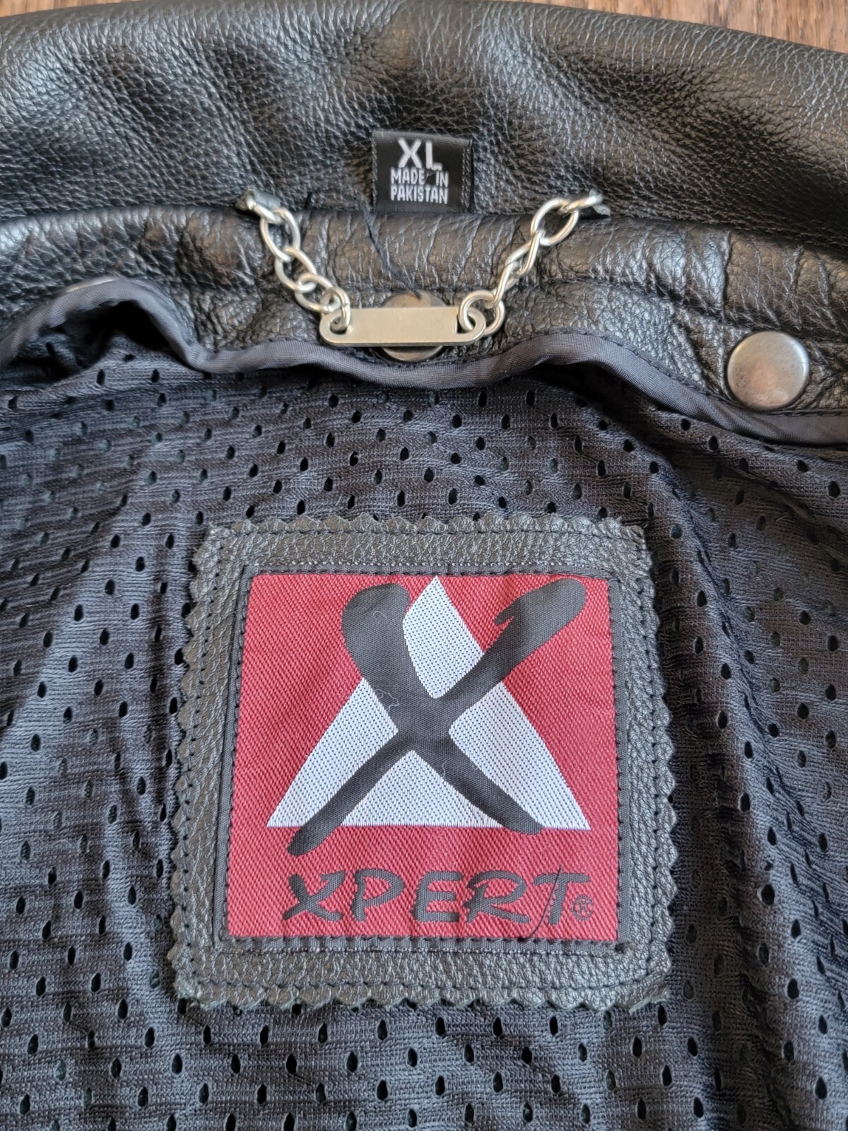 XPERT Black Leather Motorcycle Biker Jacket XL Bomber… - Gem