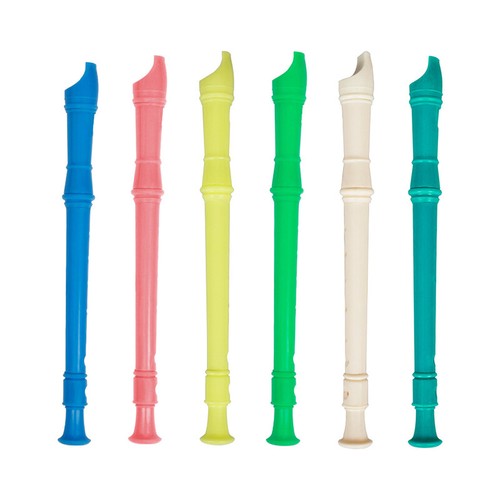 8 Holes Plastic Recorder Long Flute Woodwind Instrument Colorful Kids ...