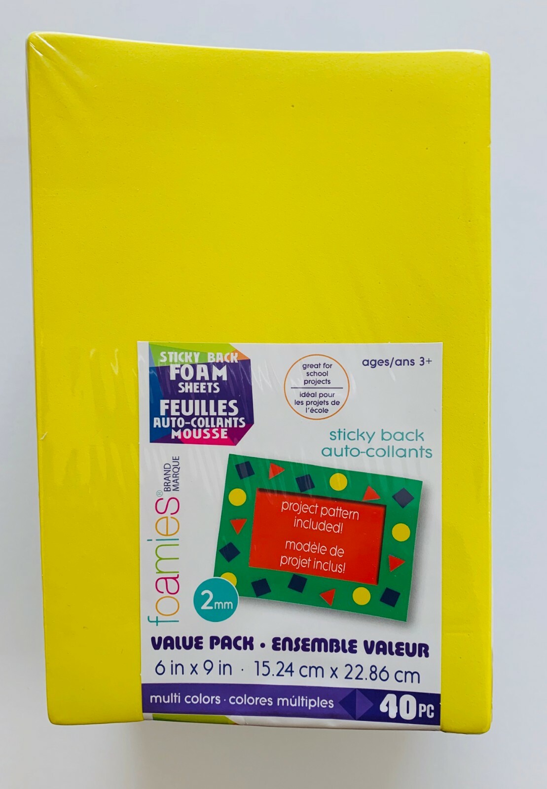 Darice Sticky Back Foam Sheets Assorted Colors 40Pc, 2mm, 6in x 9in | eBay