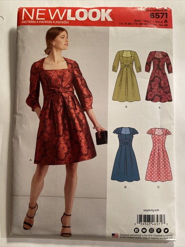New Look 6571 Dress 3 Styles Sizes 8-20 New Uncut nn 39363465713| eBay