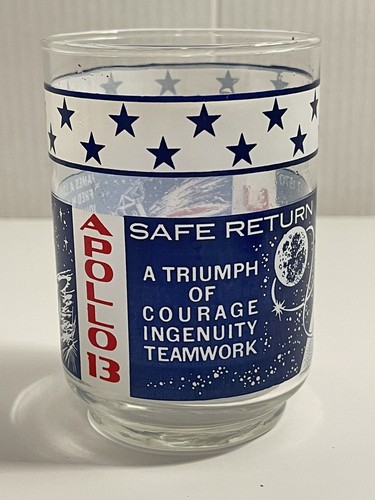 VTG NASA Apollo 13 Drink Glass Safe Return 4-17-70 Aquarius | eBay