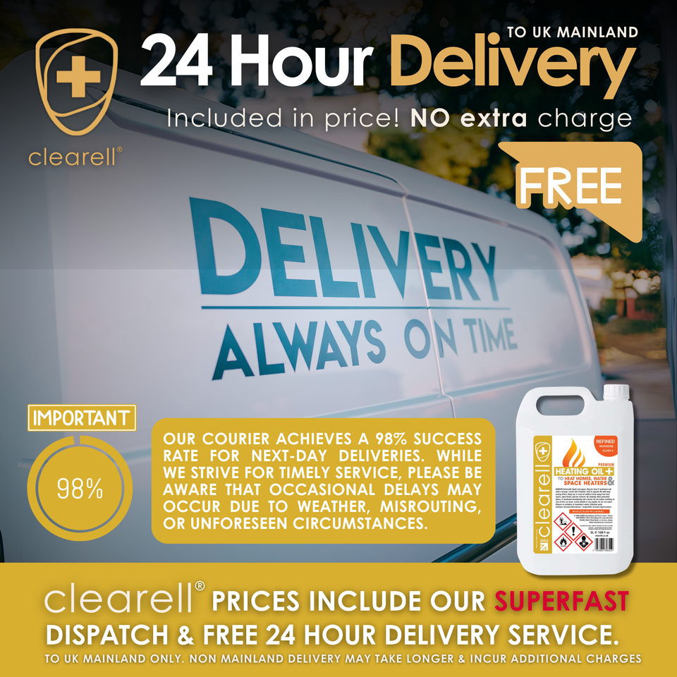 Clearell 1-20 Litres HEATING OIL Premium Quality KEROSENE Fuel for ...