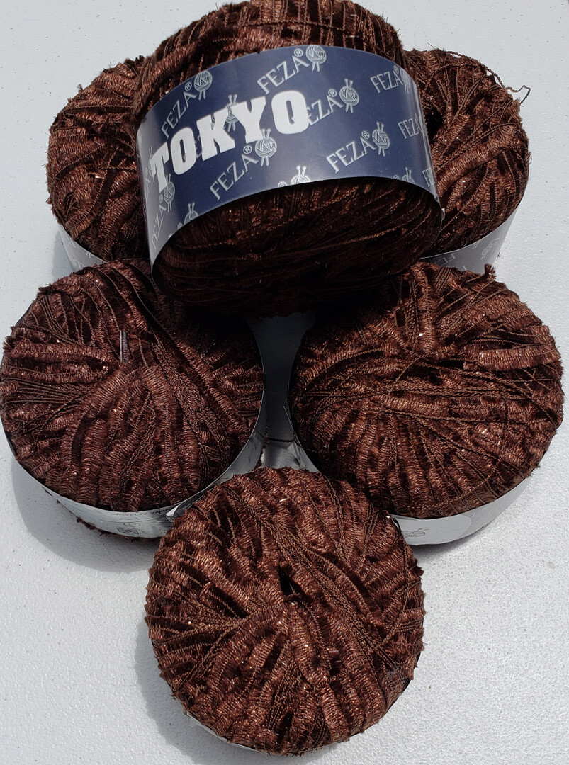 Feza Yarns Tokyo Eyelash Summer weight Novelty yarn Discontinued Single ...