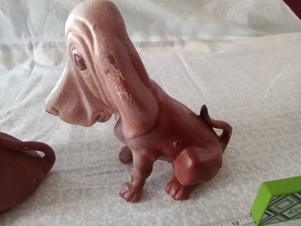 Cast Iron Antique Dog Door Stop Blood Hound Coin Bank RARE | eBay