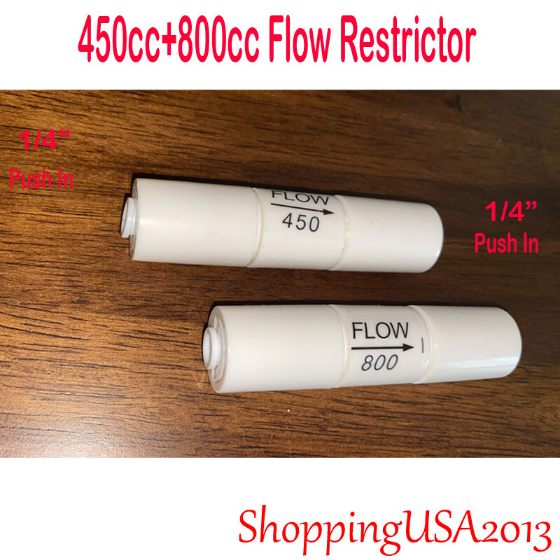 Water Filter Flow Restrictor Connector Quick Connect Push In 1/4" 300 ...