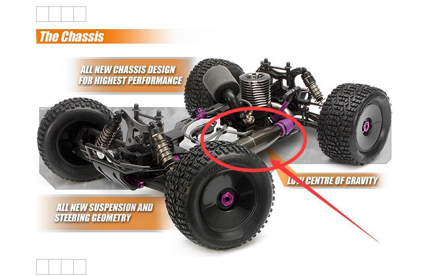 Hpi 86596 Tuned Pipe Hard Anodized Hellfire 1/8 Buggy Truck savage RC ...