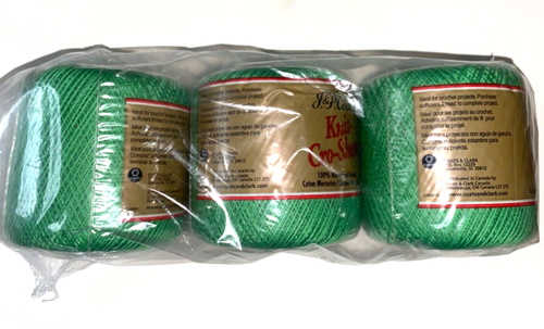 3 pk J&P Coats Knit-Cro-Sheen Mercerized Cotton Thread 148 Hunters ...
