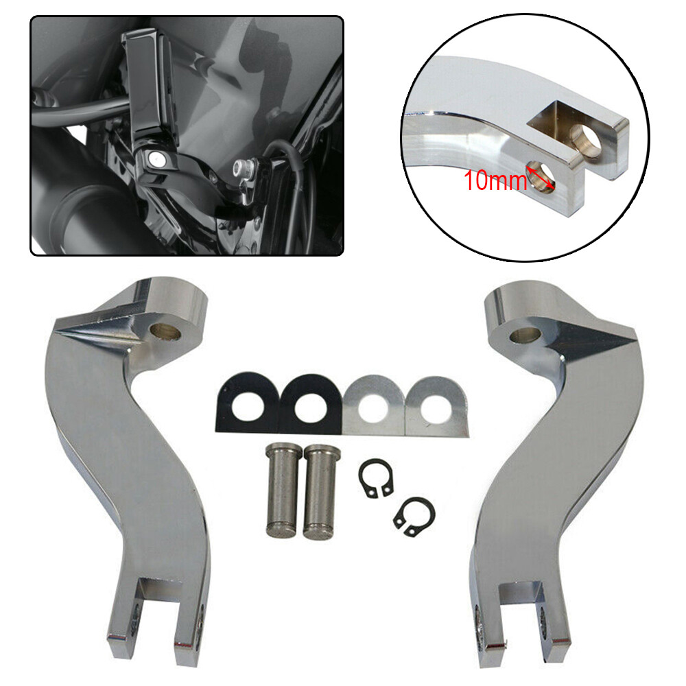 Passenger Rear Foot Peg Mount Kit Bracket Silver For Harley Touring ...