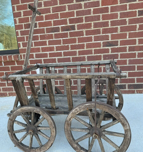Antique Primitive 19th C. German Goat Cart Original Hay Pumpkin Wagon ...