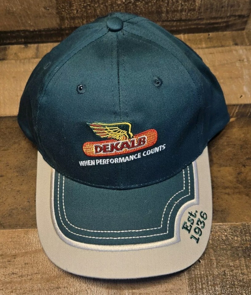 Dekalb Seed Hat Strapback Cap Adjustable Green and Tan K Products | eBay