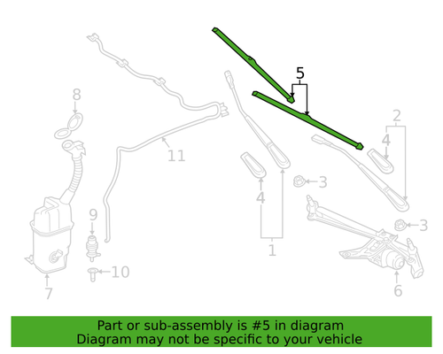 Genuine Mercedes-Benz A220 A35 AMG CLA250 CLA45 AMG Wiper Blade OE ...