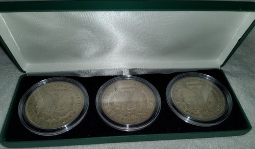MORGAN SILVER DOLLARS SET OF 1921, P D S 3 Different Mint Marks, UNC ...