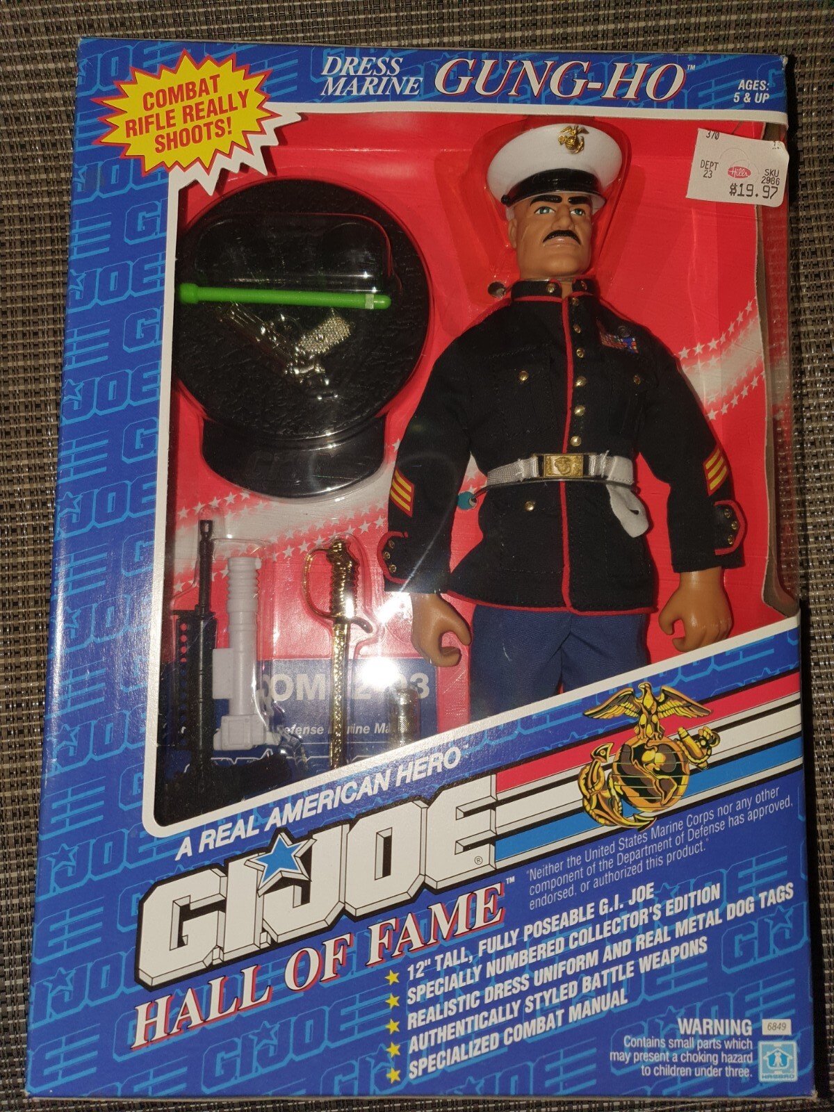 Hasbro GI Joe Dress Marine Gung-Ho 12" tall Action Figure Collector's ...