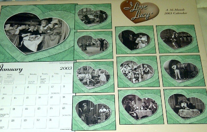 2025 I 💘 LOVE 💘 LUCY CALENDAR from 2003 | eBay