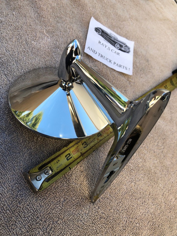 NEW SINGLE CHROME VINTAGE STYLE REPLACEMENT FENDER / DOOR MIRROR ! | eBay