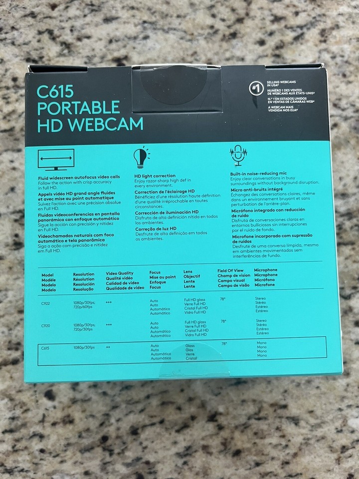 Logitech C615 Full HD Portable Webcam - Black 97855141842| eBay