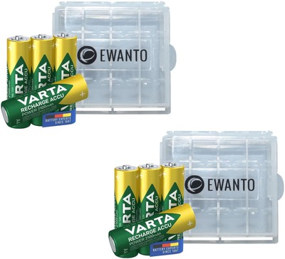 8x Varta AA battery 2100 mAh 1.2 V NiMH Accu Mignon 56706 + battery box ...