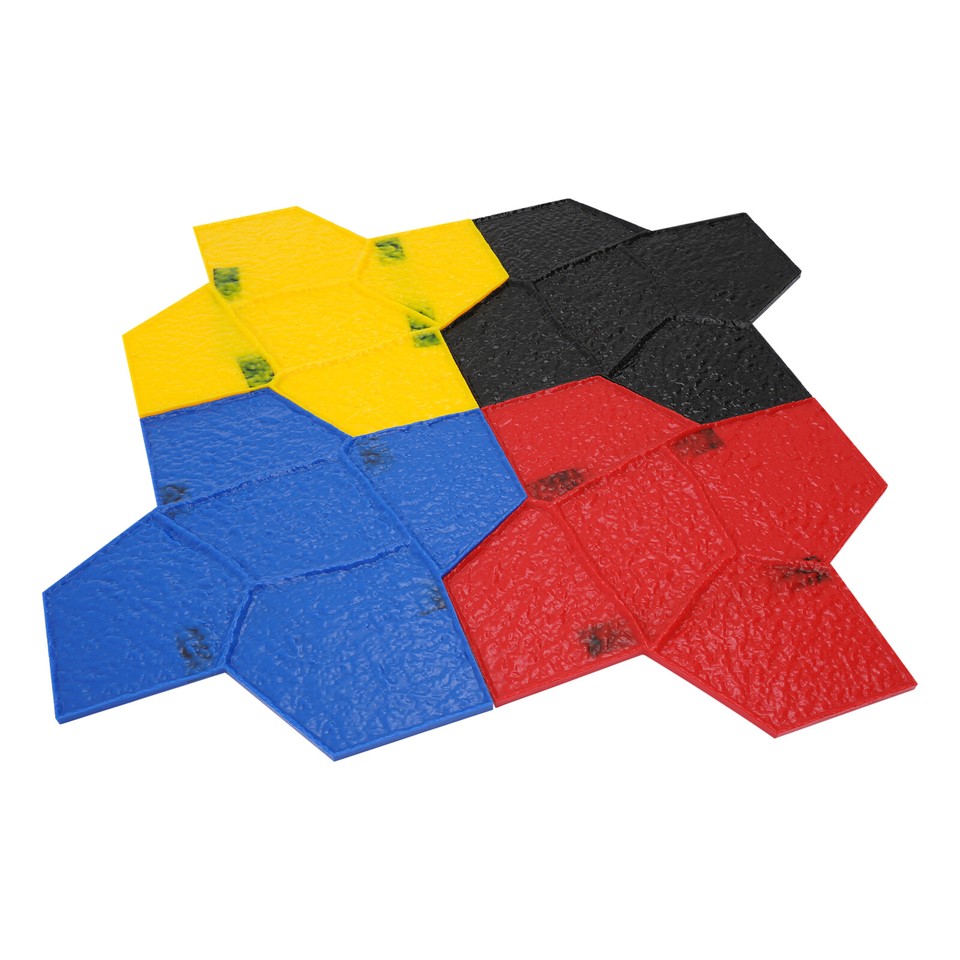 4-Pack Concrete Stamps Mats Wall & Floor Concrete Stamping Texture Mold ...