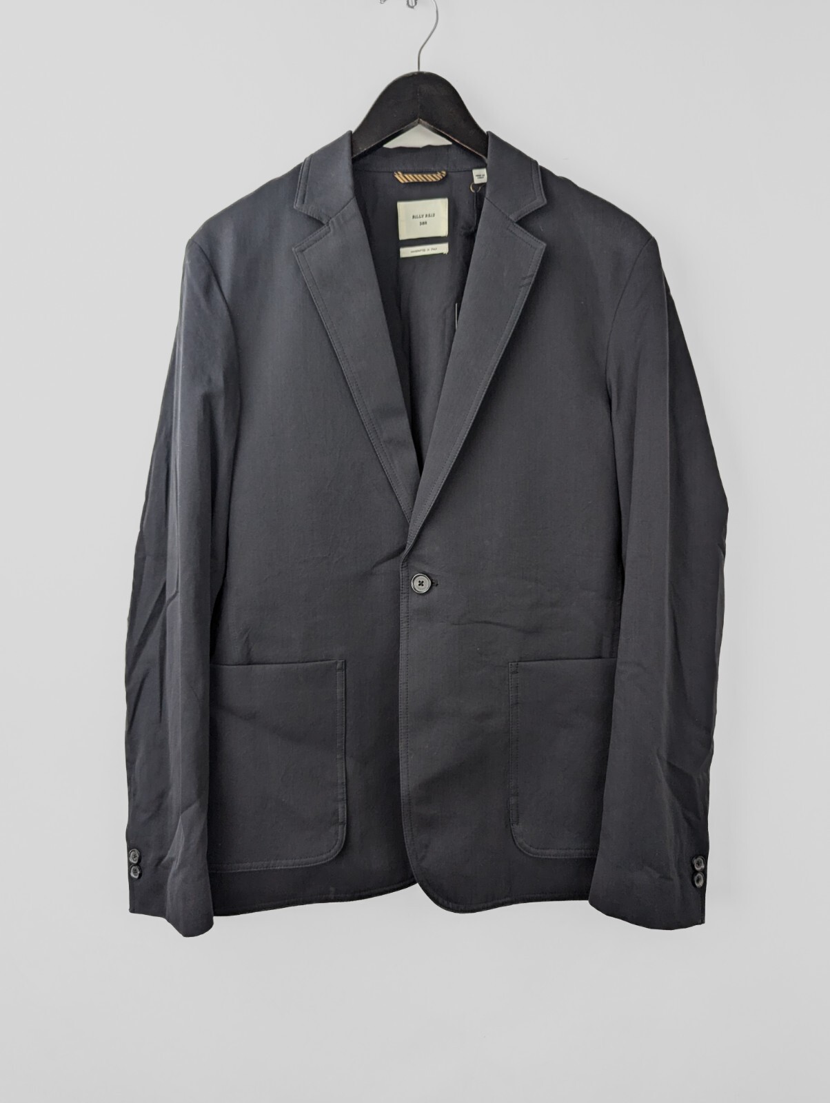 NWT BILLY REID Men's Sz US 38R Medium Gray Cotton Bellow Jacket Blazer ...