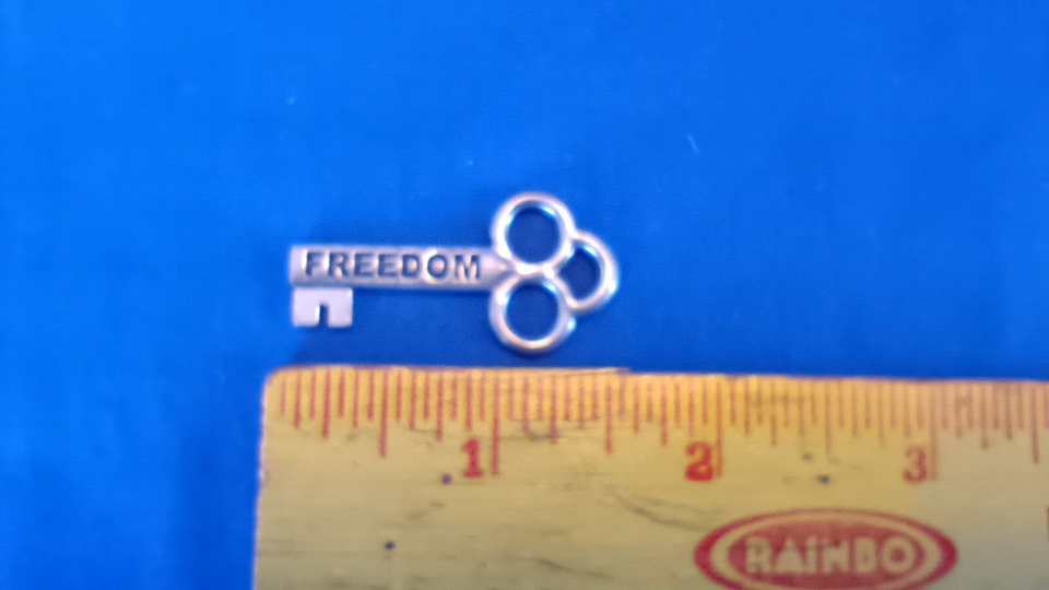 FREEDOM KEY FOR CHARM OR PENDANT~silver tone, marked Metal Morphosis | eBay