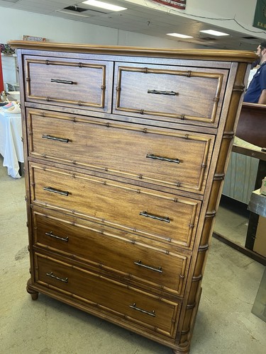 Bamboo Dresser Drawers/ Wood Cabinet / Tommy Bahama Style | eBay