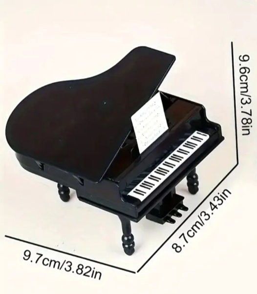 Charming Miniature Piano Decorative Lifelike Model, Flip Cover Design ...