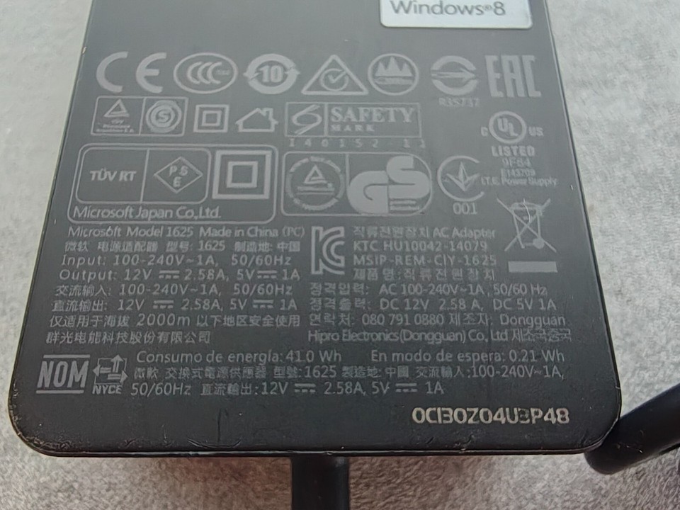 Genuine Windows Microsoft Surface Pro 3/4 Model 1625 12V 35W Charger ...