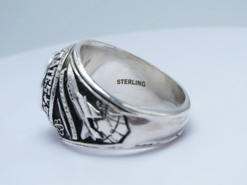 SILVER 925 , RING , USAF , US AIR FORCE RING , USAF , RING , US SIZE 11 ...