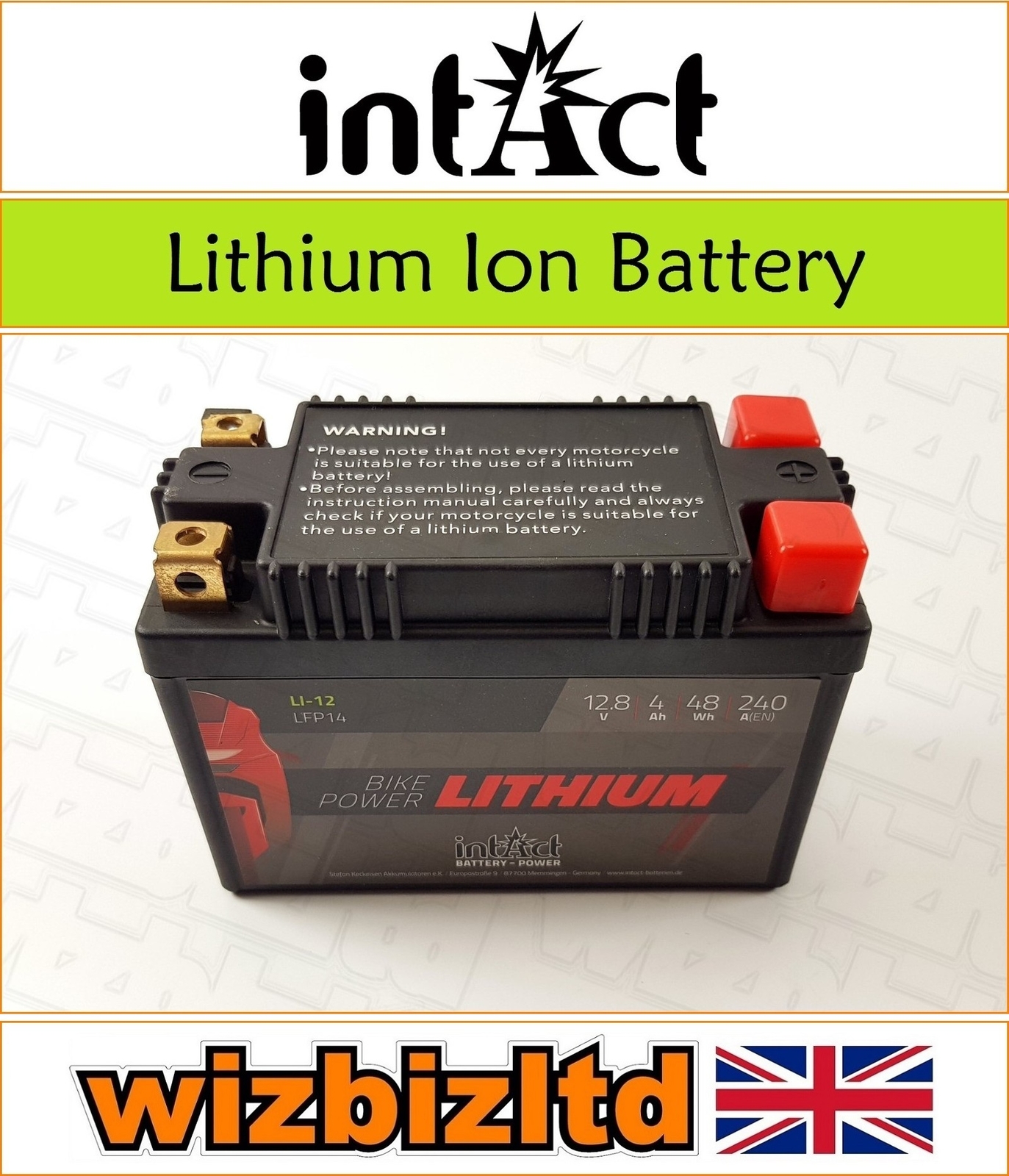 Arctic Cat Bearcat 340 1995-2000 [IntAct Motorcycle Lithium Ion Battery ...