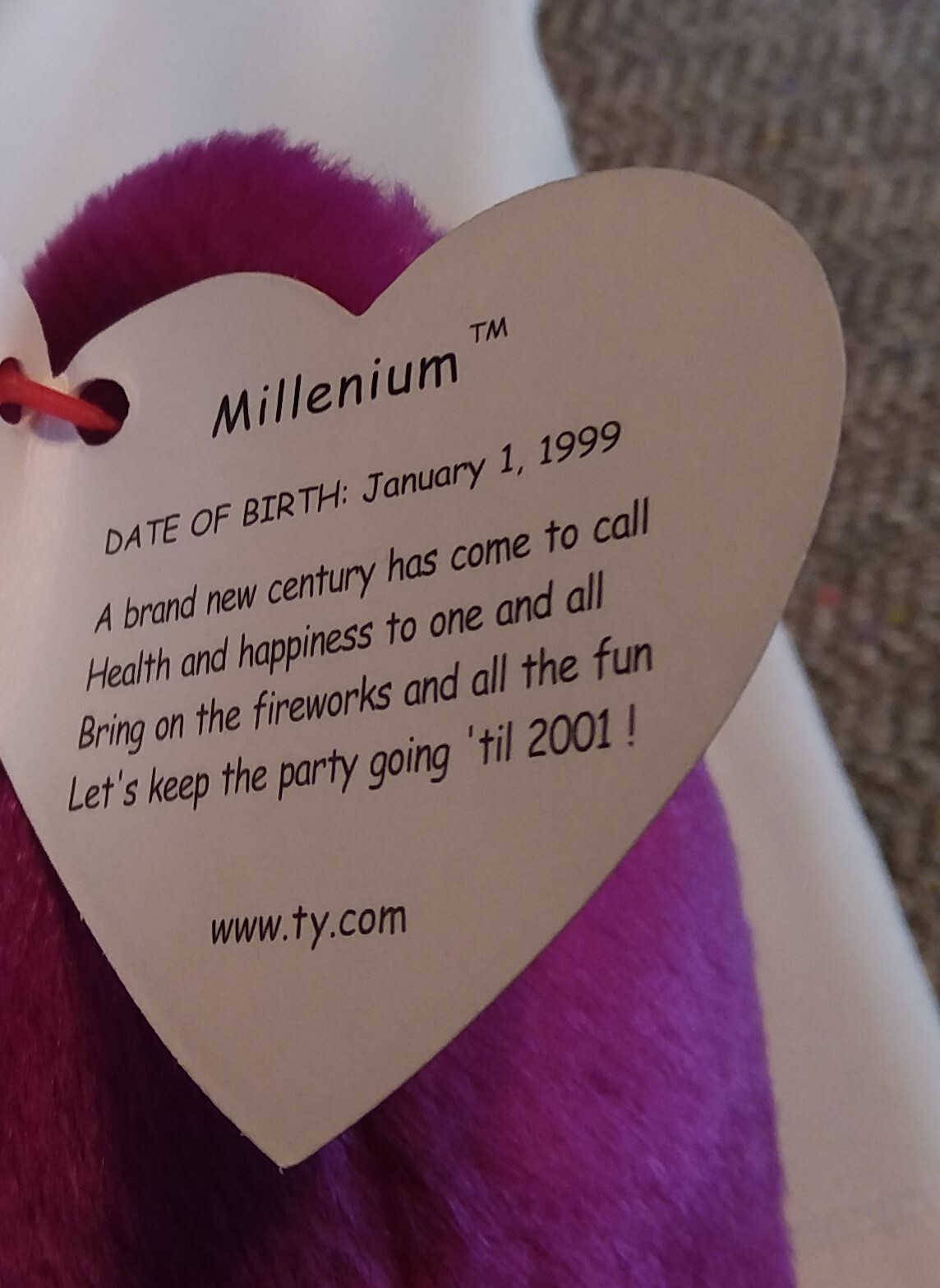 TY Beanie Baby Millennium Bear Rare Tag Errors 1ST Edition Pristine ...