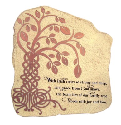 The Irish Tree of Life Garden Stone Resin Plaque with Prayer, 10 Inch ...
