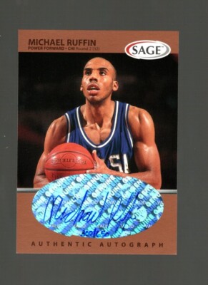 1999 SAGE MICHAEL RUFFIN #A31 ROOKIE BRONZE AUTO 300/650 TULSA GOLDEN ...