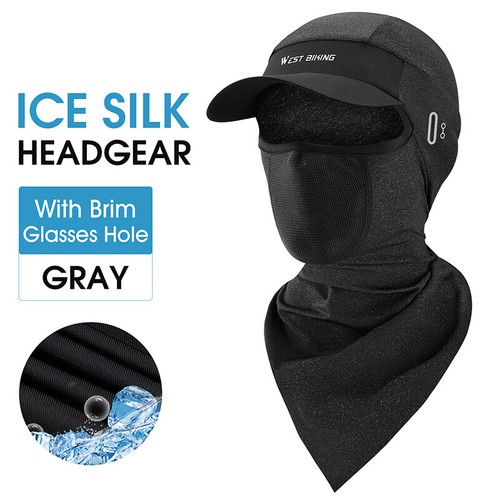 Summer Cycling Cap Ice Silk Anti-UV Face Mask Bike Sports Balaclava Hat ...