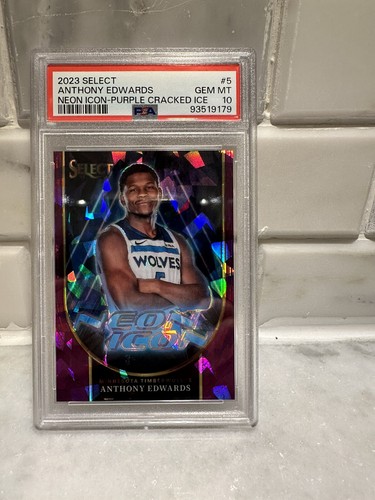 2023-24 Panini Select - Neon Icons Purple Cracked Ice Prizm #5 Anthony ...