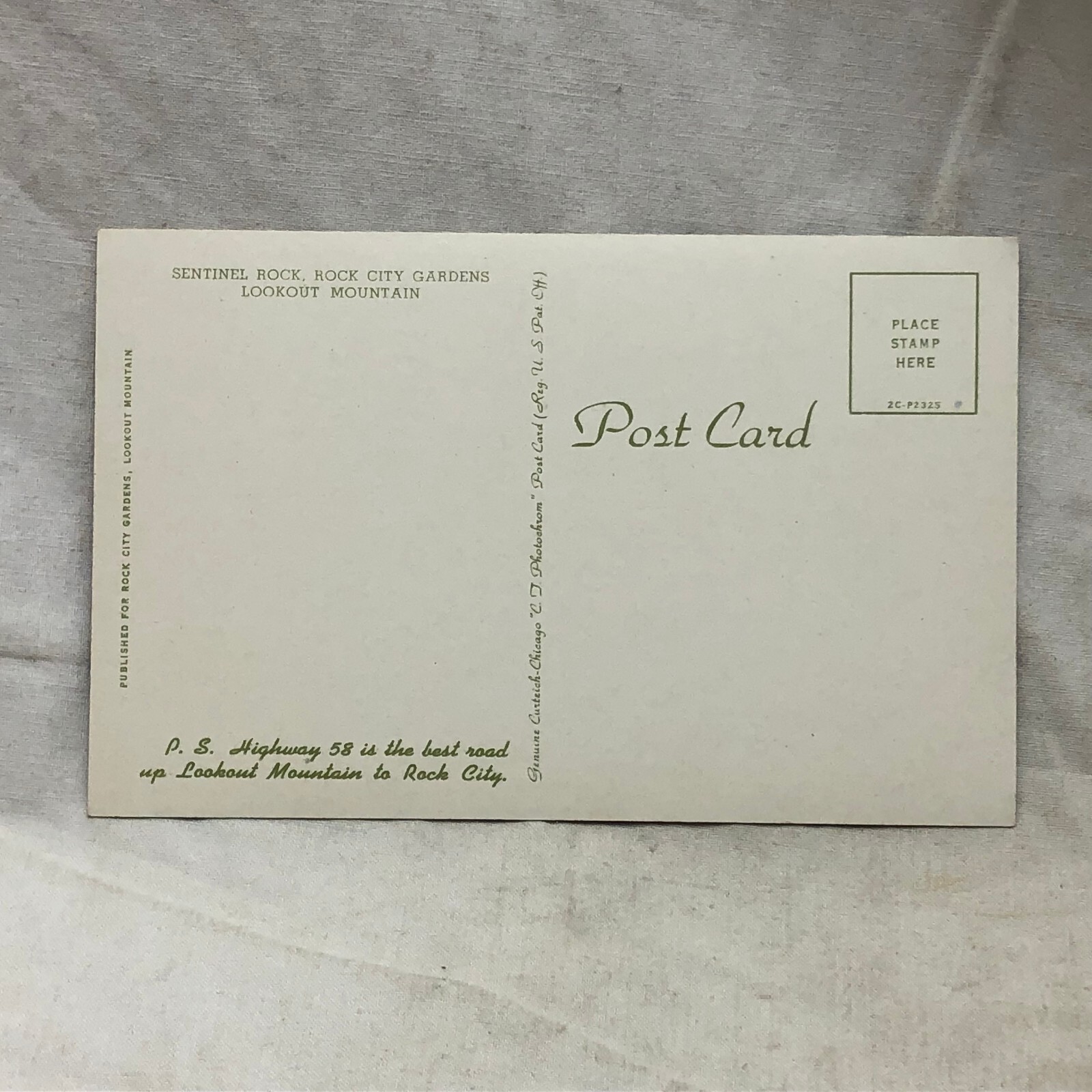 Vintage Sentinel Rock Rock City Gardens Postcard Lookout Mountain Not ...