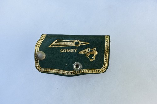 VINTAGE LEATHER DEALERSHIP KEY HOLDER, KEYCHAIN, COMET, MERCURY, RUSTON ...